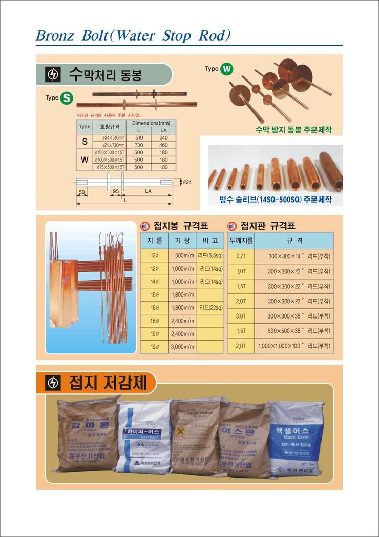 피뢰 접지설계 피뢰공사 접지공사 이온방사형피뢰침 광역피뢰침 고성능피뢰침 주공용피뢰침 고밀도탄소접지봉 S2 1000