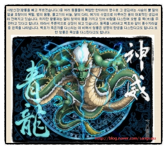 사방신 해설청룡주작현무백호 네이버 블로그