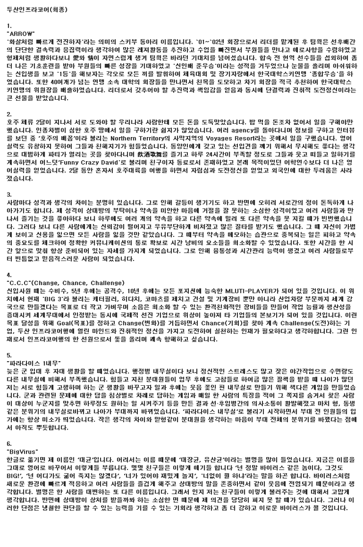 자기소개서 샘플 항목 모음 네이버 블로그