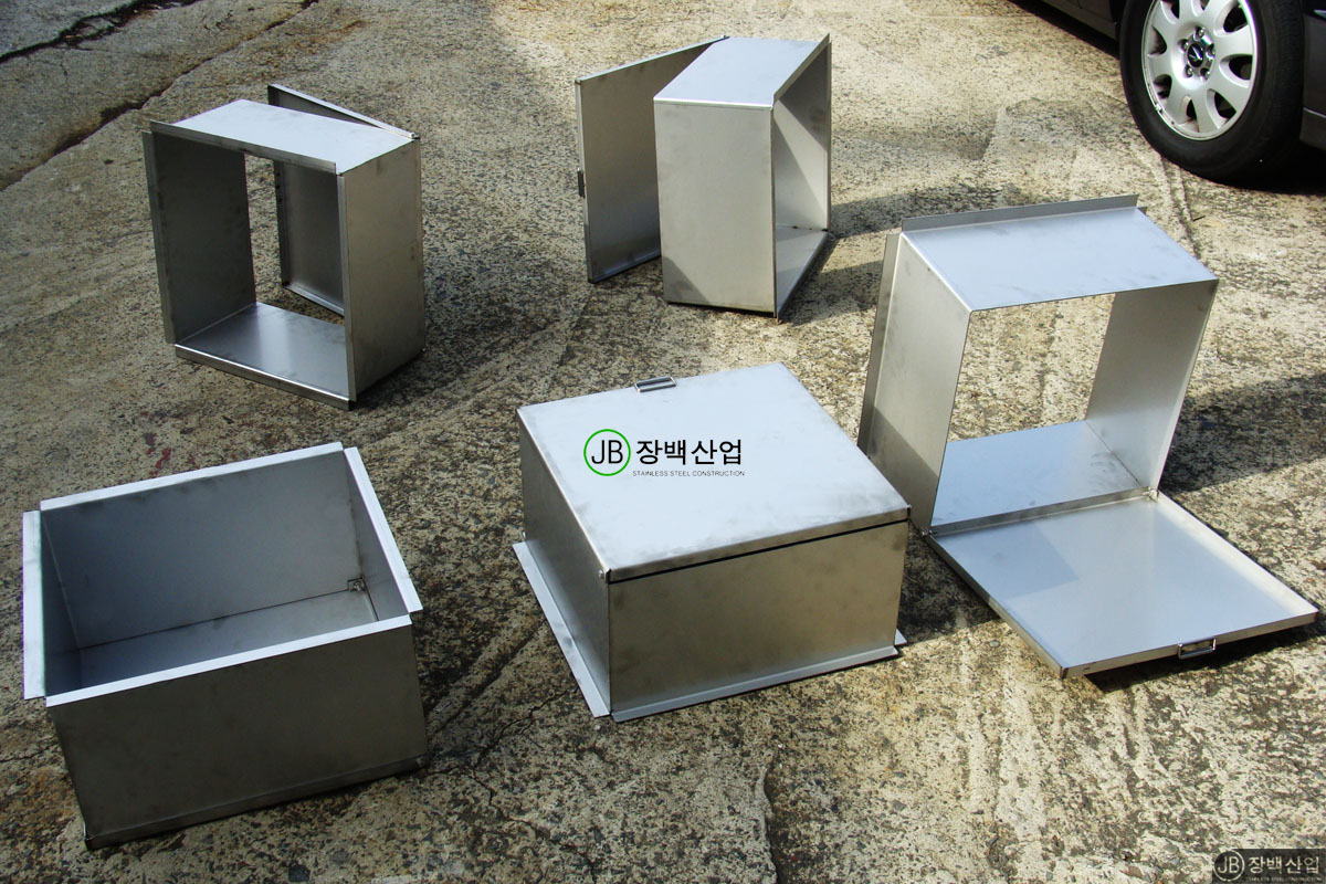 스텐레스 스틸 박스 장백산업대구경북평철스텐평철스텐점검구시험밸브함방수구함계량기함휀스테인레스육교량난간대계단핸드레일사다리경북