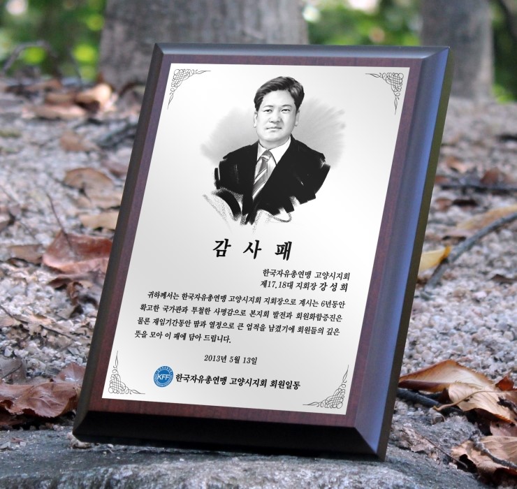 이모션아트 인물화 상패 퇴임기념패 공로패 재직기념패 송공패 캐리커쳐상패 임직패 수료패 인증패 전역패 송공패