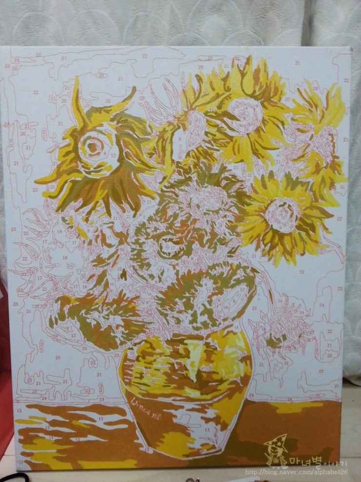 마녀별 취미생활 내가 그리는 Diy명화 반고흐의 해바라기 그림 직접 그리기 네이버 블로그
