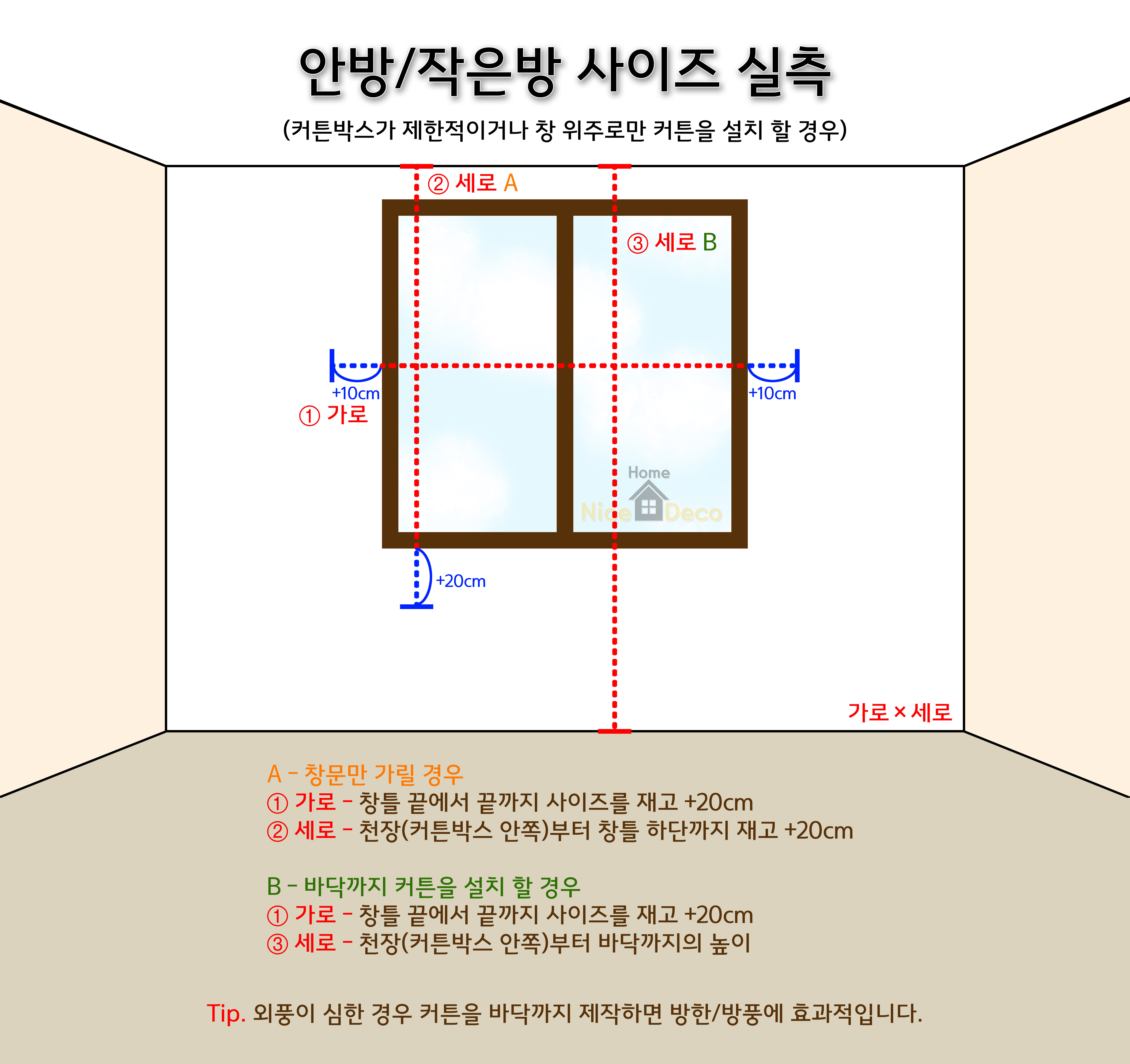 커튼 견적or설치전 창 사이즈 재는법커텐 사이즈 실측방법 나이스홈데코 네이버 블로그