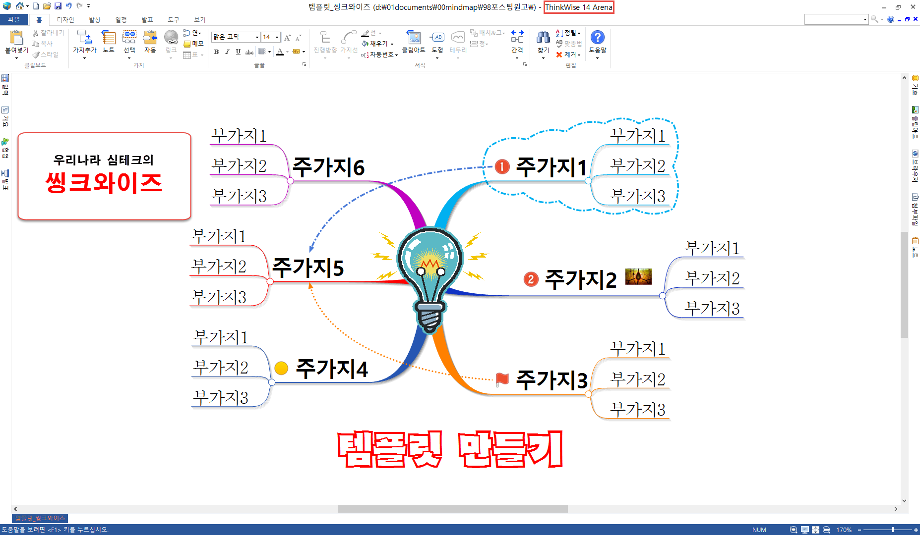 마인드맵 어플마인드매니저 알마인드 씽크와이즈을 자기화시켜보자 서식템플릿 만들기 소개 마인드맵 강좌 제55강