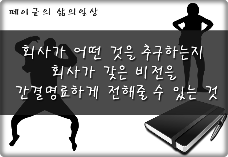 회사구호 정하기 추구하는 비전을 간결명료하게 네이버 블로그