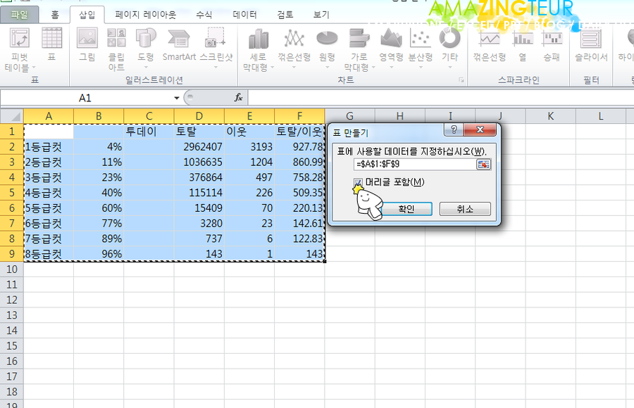 엑셀 표만들기 깔끔하게 정리되는 상쾌함 느껴보기 네이버 블로그