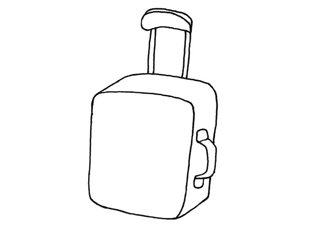 하루의 손그림 일러스트 강좌 여행 캐리어 네이버 블로그