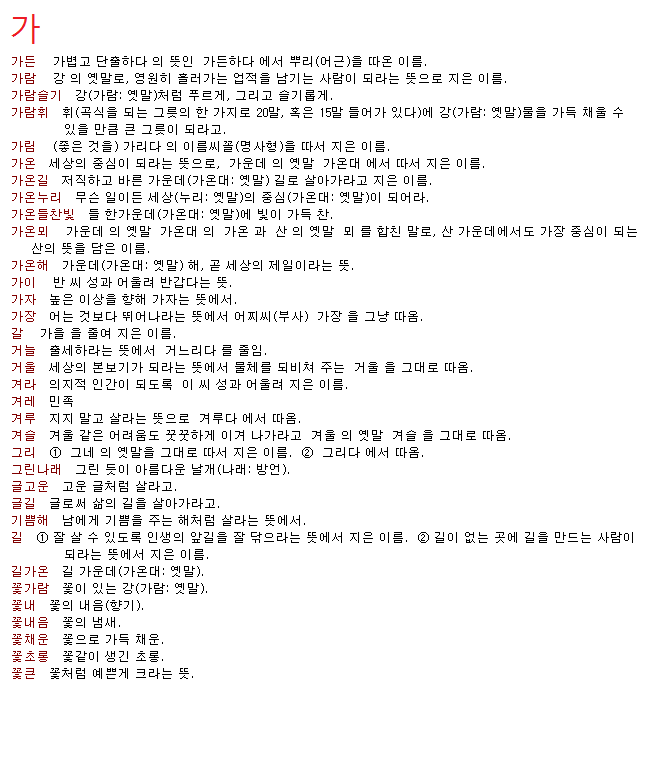 예쁜 순우리말 이름 단어 모아봤어요 ♪ 네이버 블로그