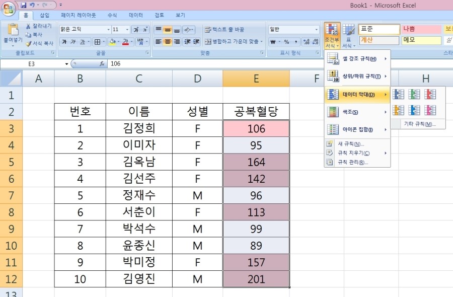 엑셀 조건부서식 색 적용 함수활용하는 방법 네이버 블로그