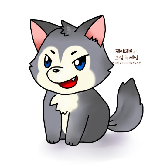아기 늑대 캐릭터 그리기 손그림강좌 네이버 블로그