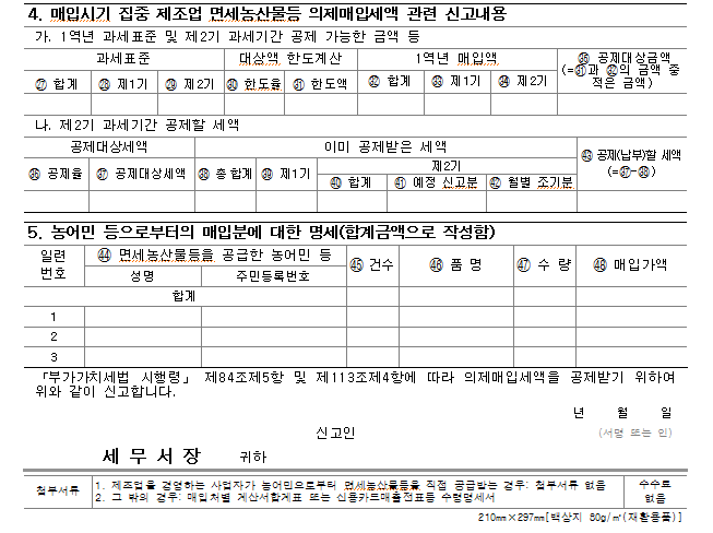 의제매입세액공제요건 한도 재활용폐자원 및 중고자동차 의제매입세액공제 네이버 블로그