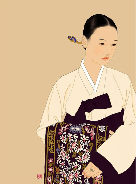 Korean traditional dress | Illustrations | Pinterest | Korean Beauty ...