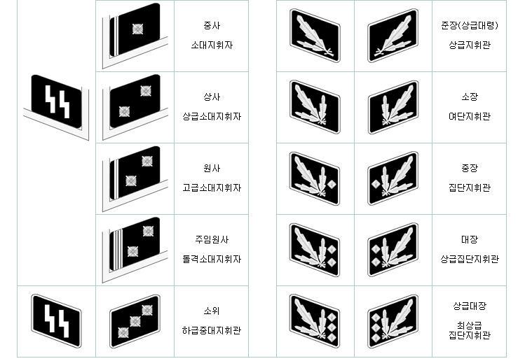Waffen SS rank insignia Collar Tab(SS 계급 계급장 분류) : 네이버 블로그