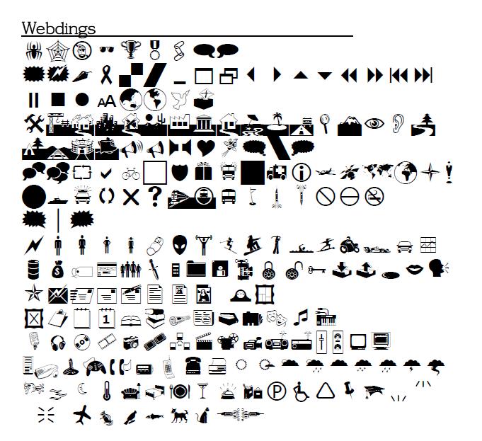 Webdings-특수문자글꼴,그림문자글씨체,특수기호폰트 : 네이버 블로그