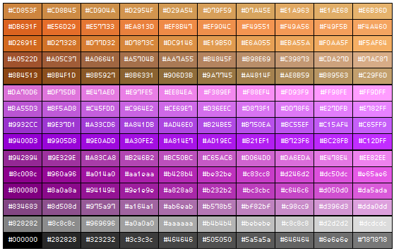 색상코드표,색코드,RGB 색상표 : 네이버 블로그