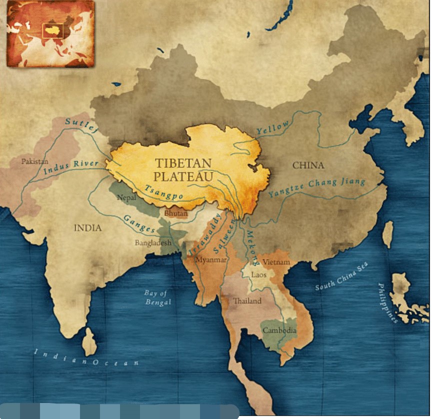 Tibet Asia Map