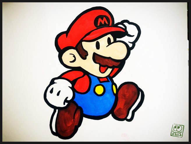 버섯먹으면 커지는 캐릭터 슈퍼마리오~그림그리기 : 네이버 블로그