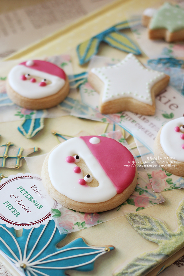 크리스마스쿠키, 아이싱쿠키, 산타할아버지쿠키만들기. - 10만개의 레시피, 메뉴판키친 요리판