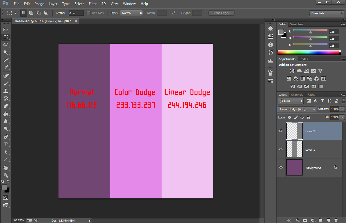 블렌딩모드[Photoshop CC] - Linear Dodge (Add) : 네이버 블로그
