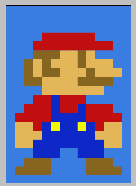 8비트 슈퍼마리오 캐릭터를 도트이미지를 포토샵으로 제작 : 네이버 블로그