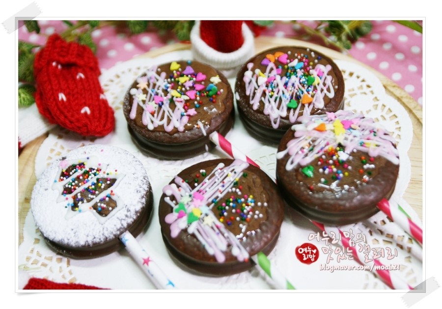 초코파이 케이크 만들기 (크리스마스 선물, 어린이집 선물, 크리스마스 홈파티 음식) : 네이버 블로그