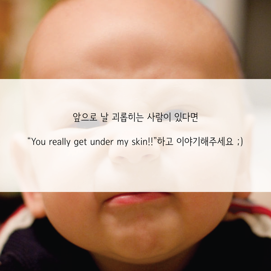 오늘의 영어표현: get under one's skin - 캠블리 - 건국대학교 커뮤니티 KUNG