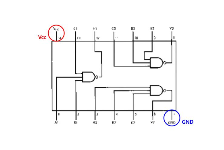 74LS10 3-Input NAND게이트 실습 : 네이버 블로그