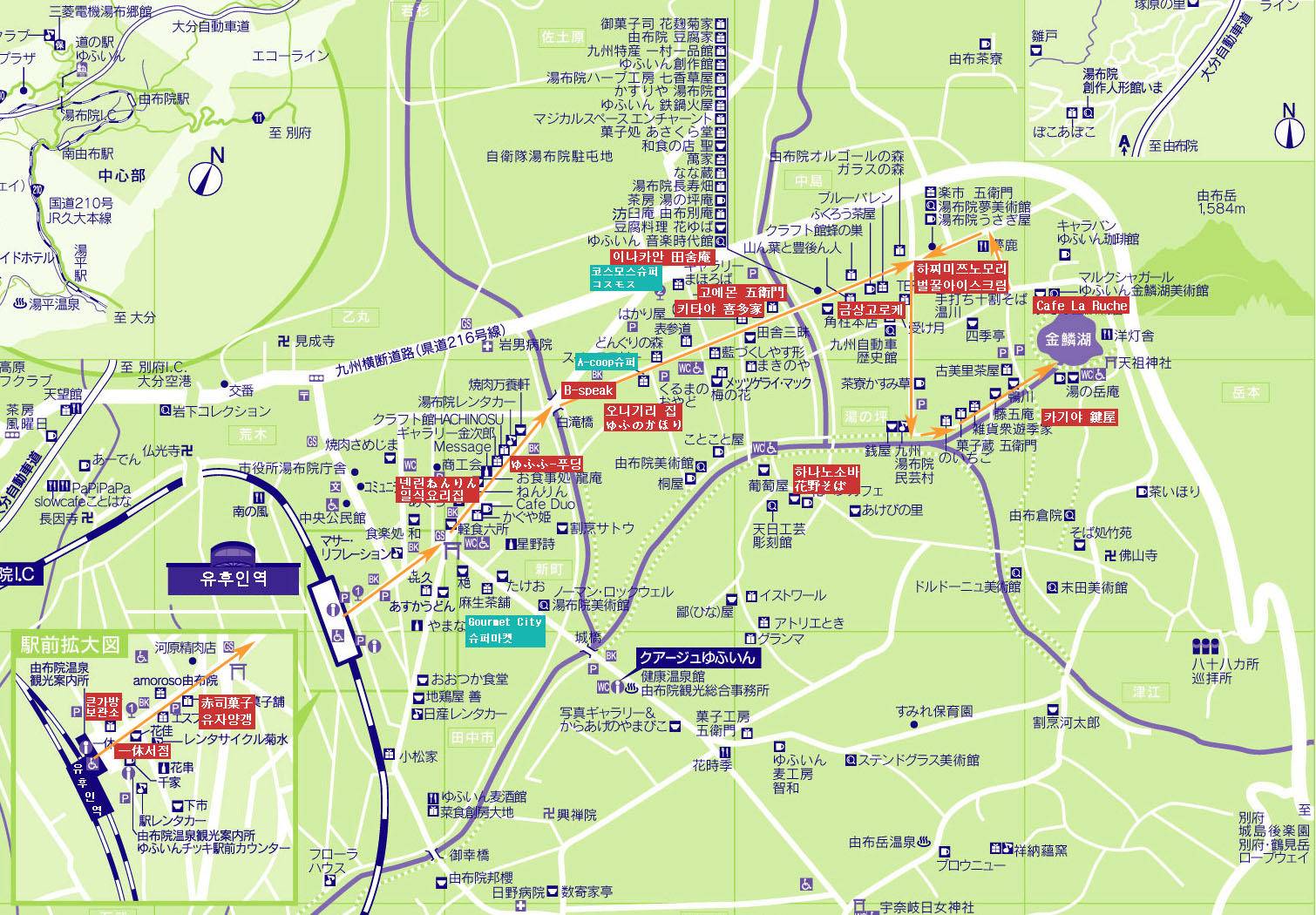 유후인 지도 : 네이버 블로그