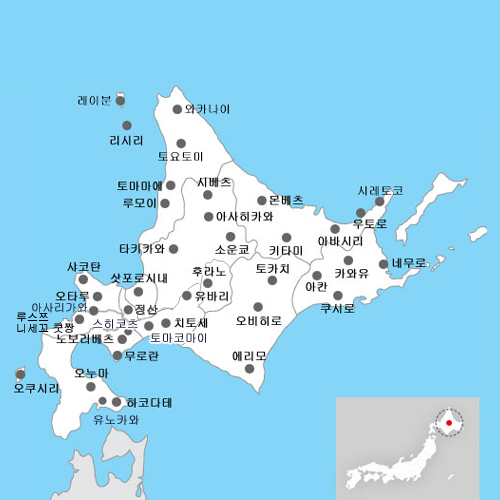 홋카이도 지도 + 여행정보 : 네이버 블로그